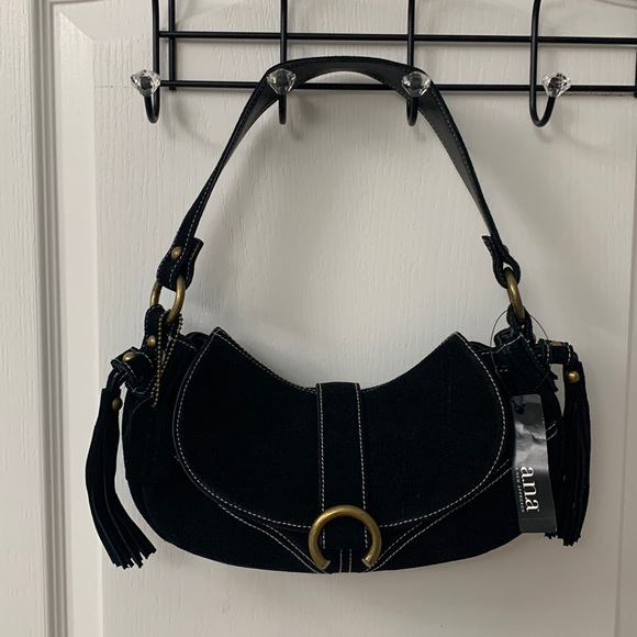 a.n.a | Bags | Ana Black Suede Genuine Leather Bag | Poshmark